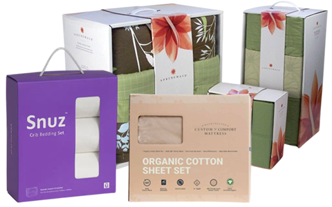Custom Bed Sheet Packaging Wholesale | Custom Product Packaging