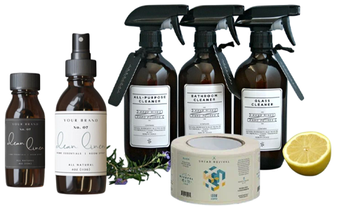 Custom Printed Spray Bottle Labels Wholesale | Custom Product Packaging